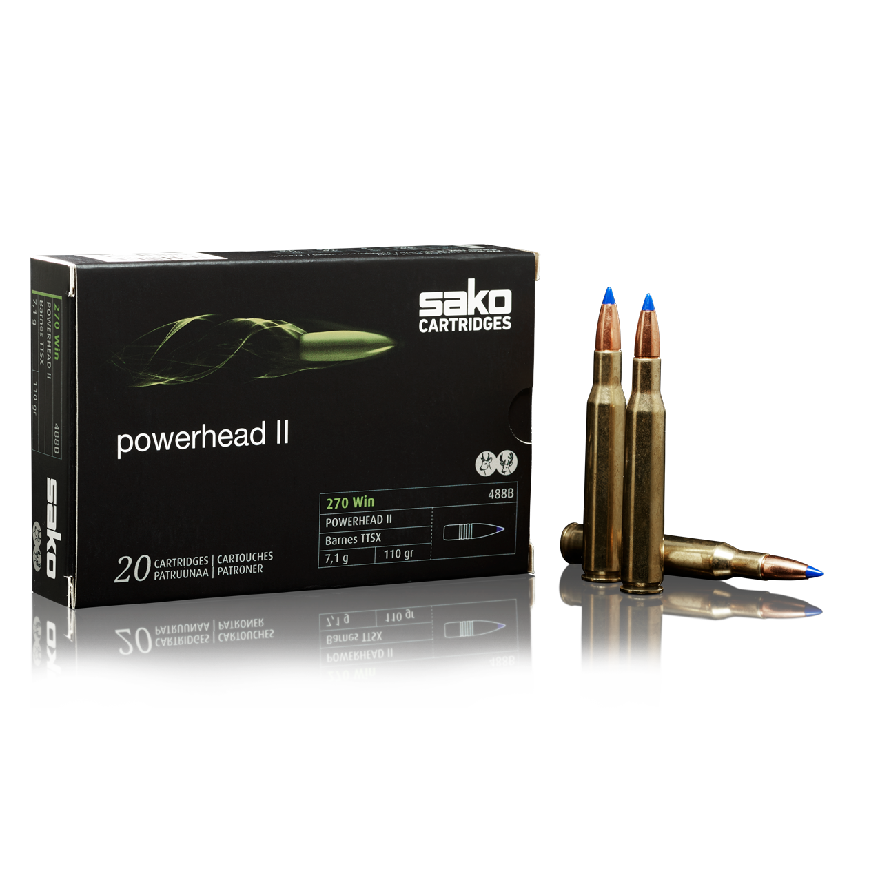 Sako 9,3x62 16,2g Powerhead II Barnes TSX 20kpl Metsästyspatruuna ...